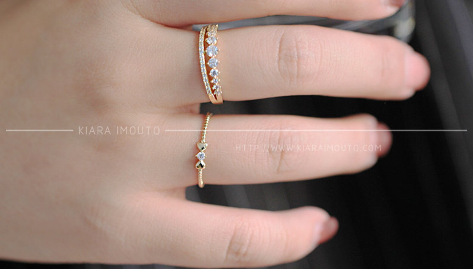 14K Real Gold Double Eternity Ring Diamond Half Eternity - Etsy