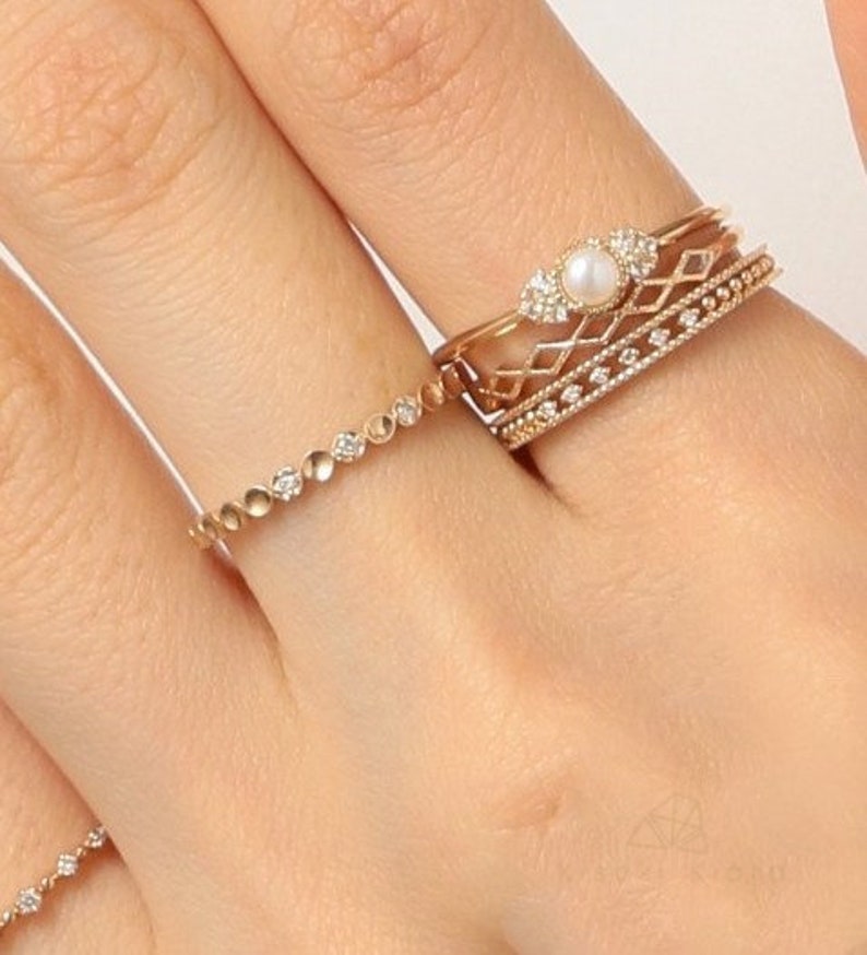 Beautiful Japanese Rings Freshwater Pearl Ring Dainty Rings - Etsy