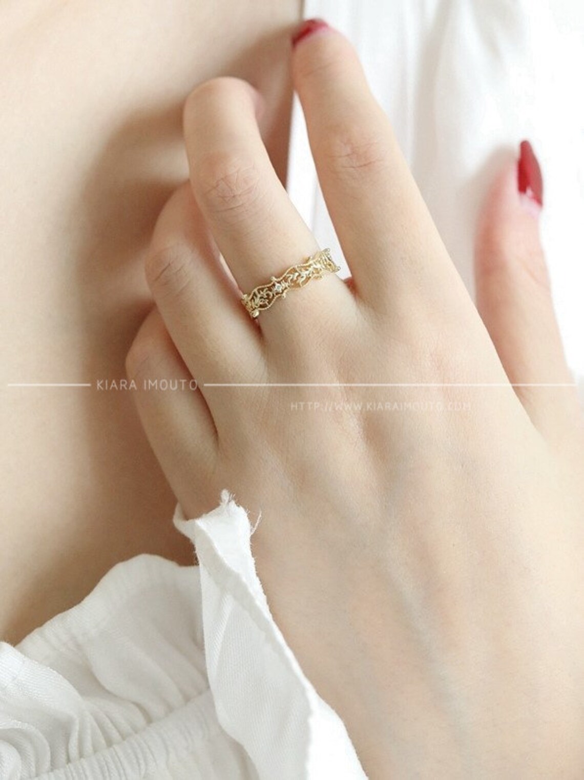 14K Gold Vintage Lace Ring Vintage Engagement Rings | Etsy