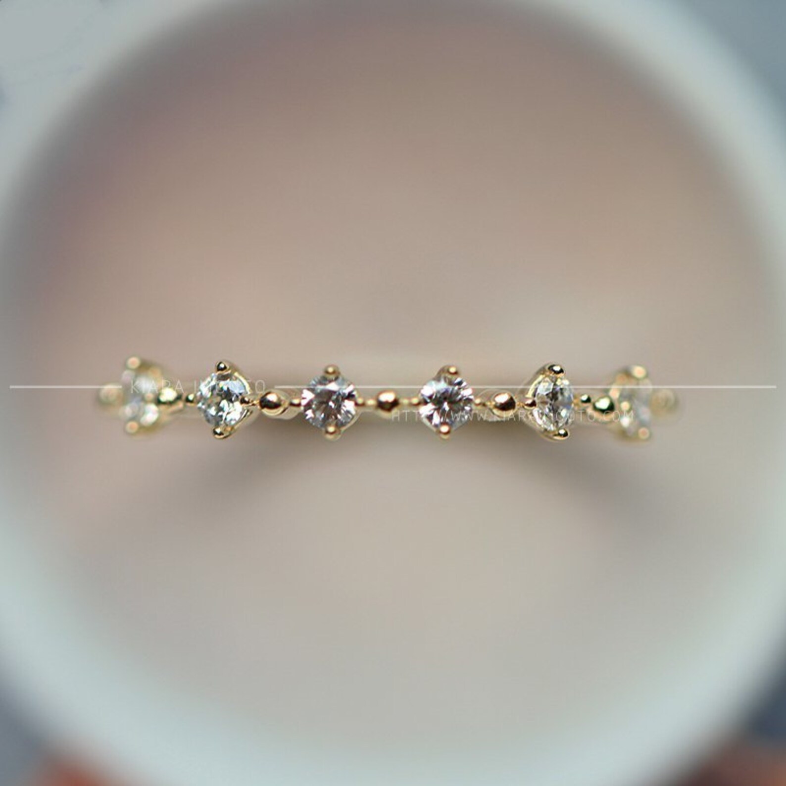 14K Gold Ring Mini Diamond Ring Thin Gold Ring Engagement | Etsy