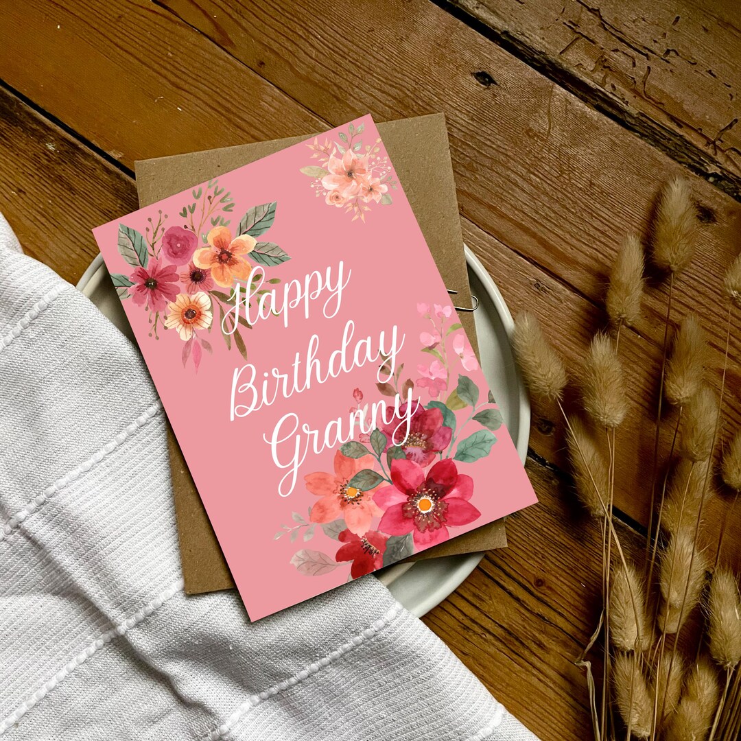 Print at Home Granny Birthday Card, Digital Download, Birthday Card ...