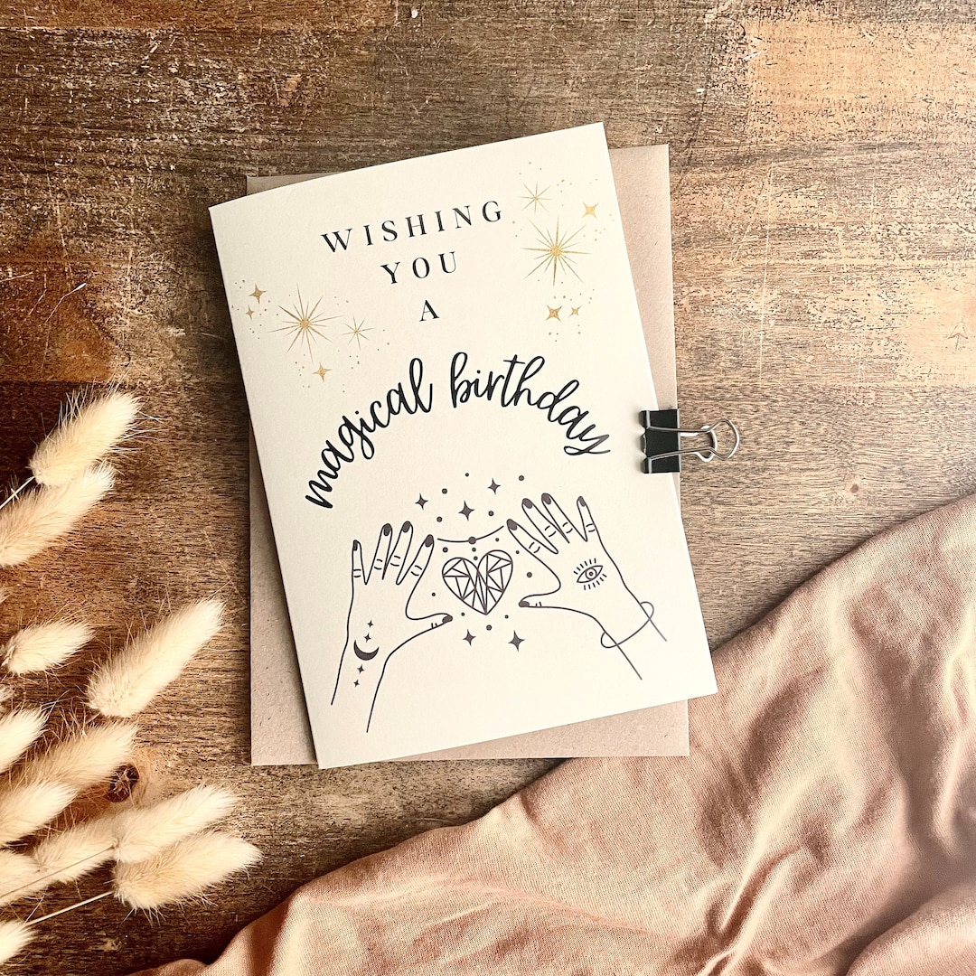 Birthday Magical Card, Happy Birthday, Magic, B70 - Etsy