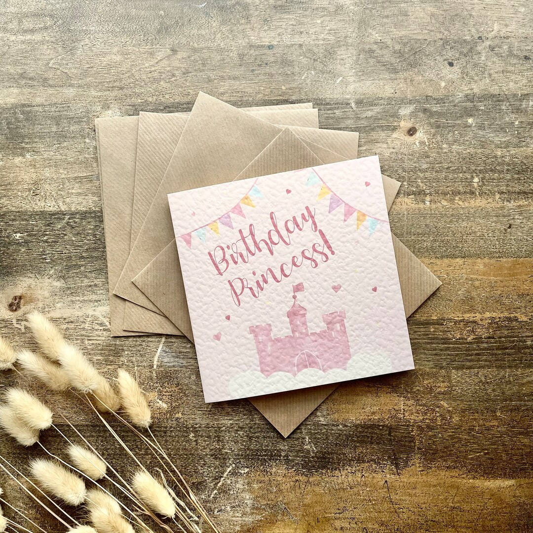 Princess Birthday Card, Happy Birthday Gifts for Her, Birthday Wishes ...