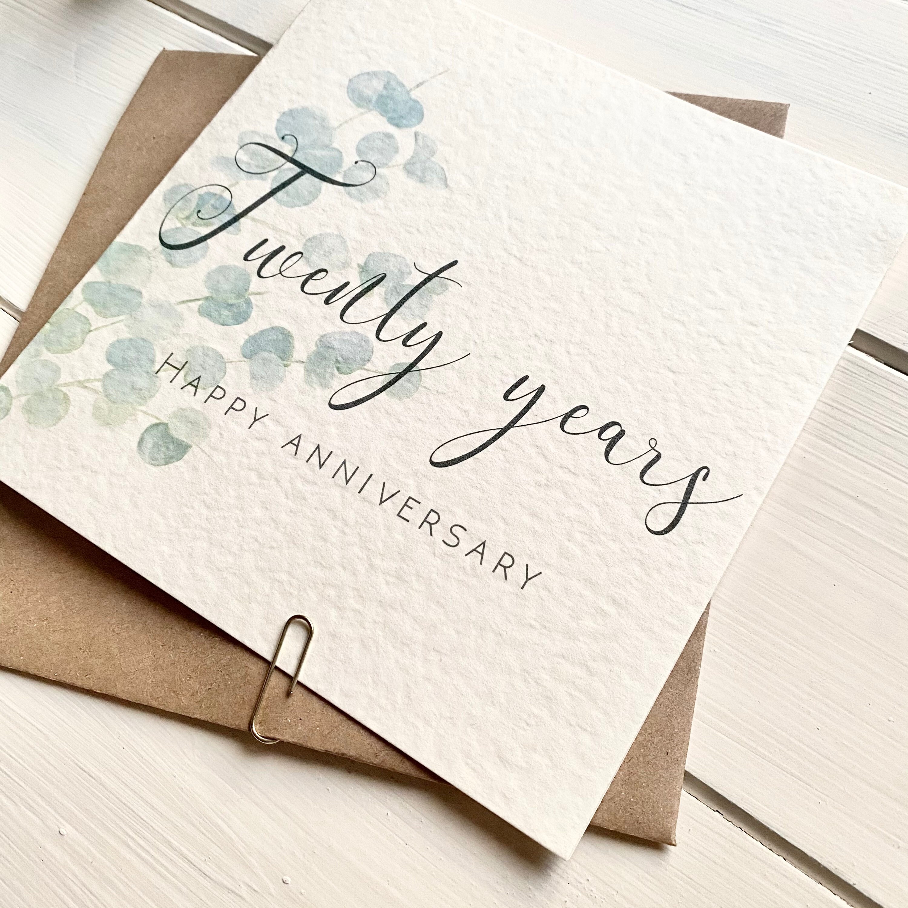 20th China Anniversary Card 20th Wedding Anniversary Card Etsy