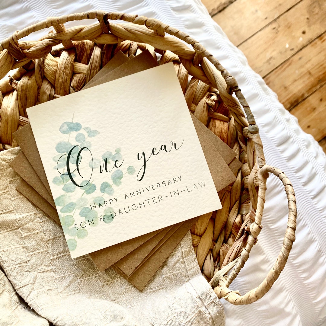 1st Paper Anniversary Card, 1st Wedding Anniversary Card, for Wife ...