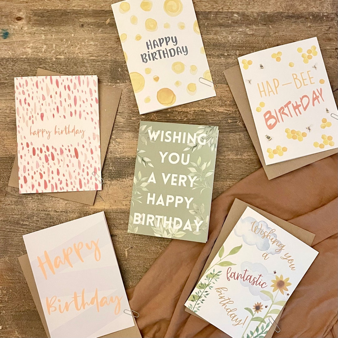 Birthday Card Multipack, Birthday Card Bundle, Pack of Birthday Cards ...