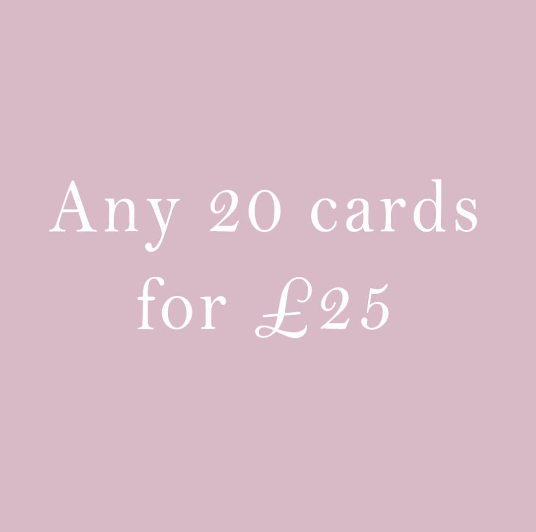 Any 20 Cards, 20 for 25, Birthday Cards, Wedding Cards, Anniversary ...