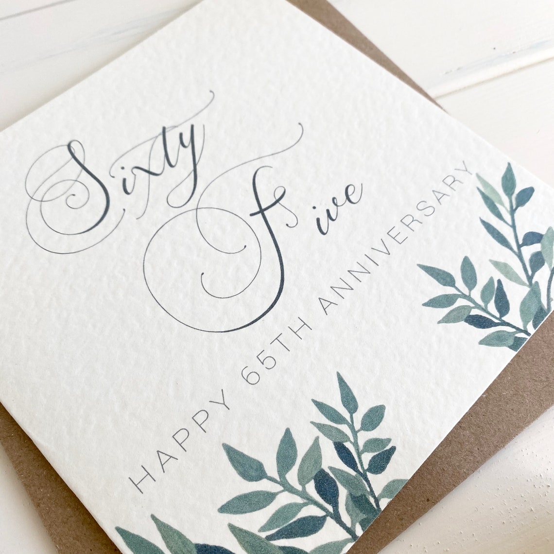 65th Blue Sapphire Anniversary Card 65th Wedding Anniversary | Etsy UK