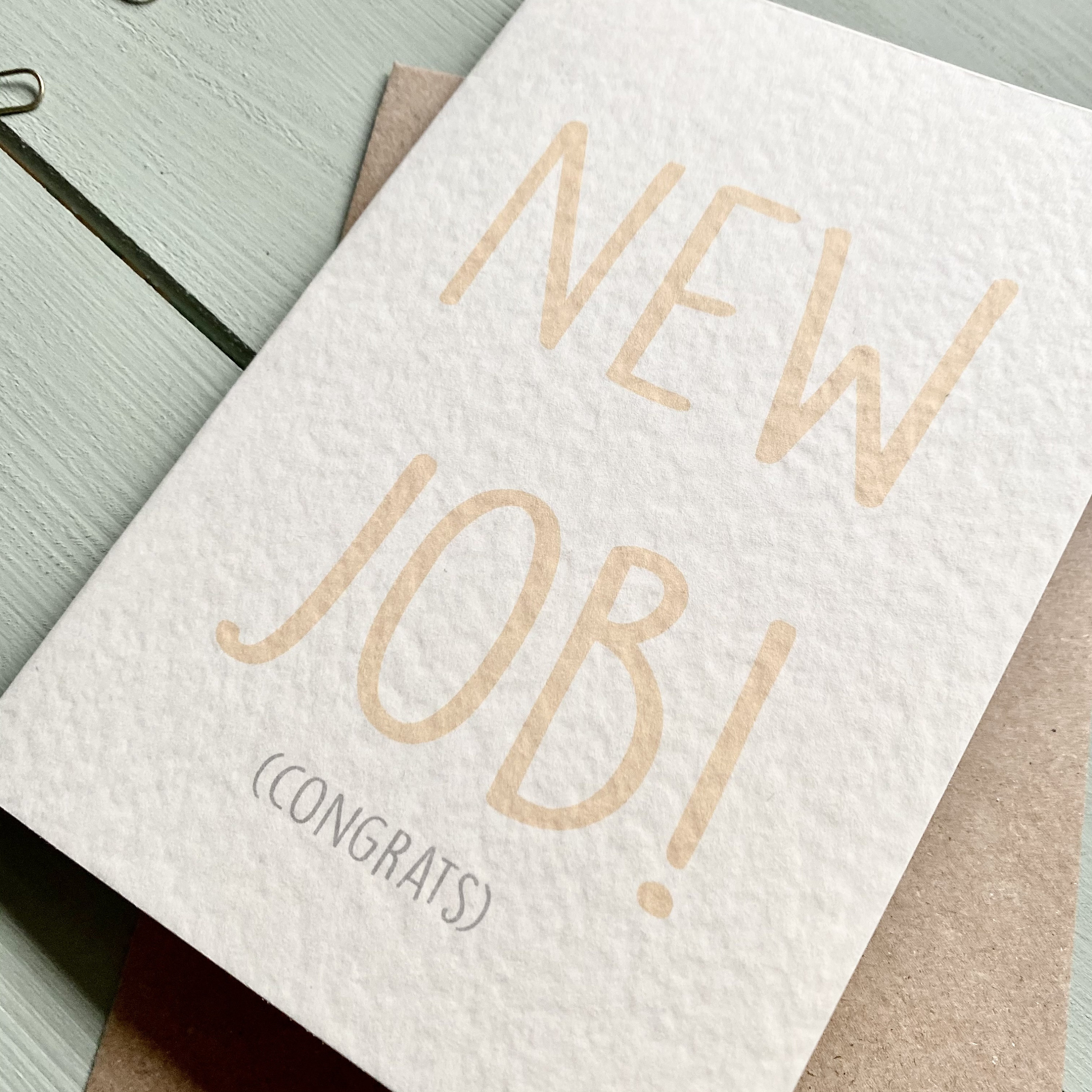 Nueva tarjeta de trabajo tarjeta de felicitación grandes | Etsy España