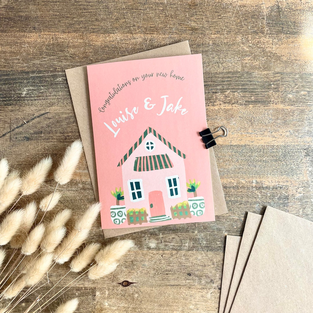 Personalised New Home, Congratulations, Moving, New Flat, New House ...