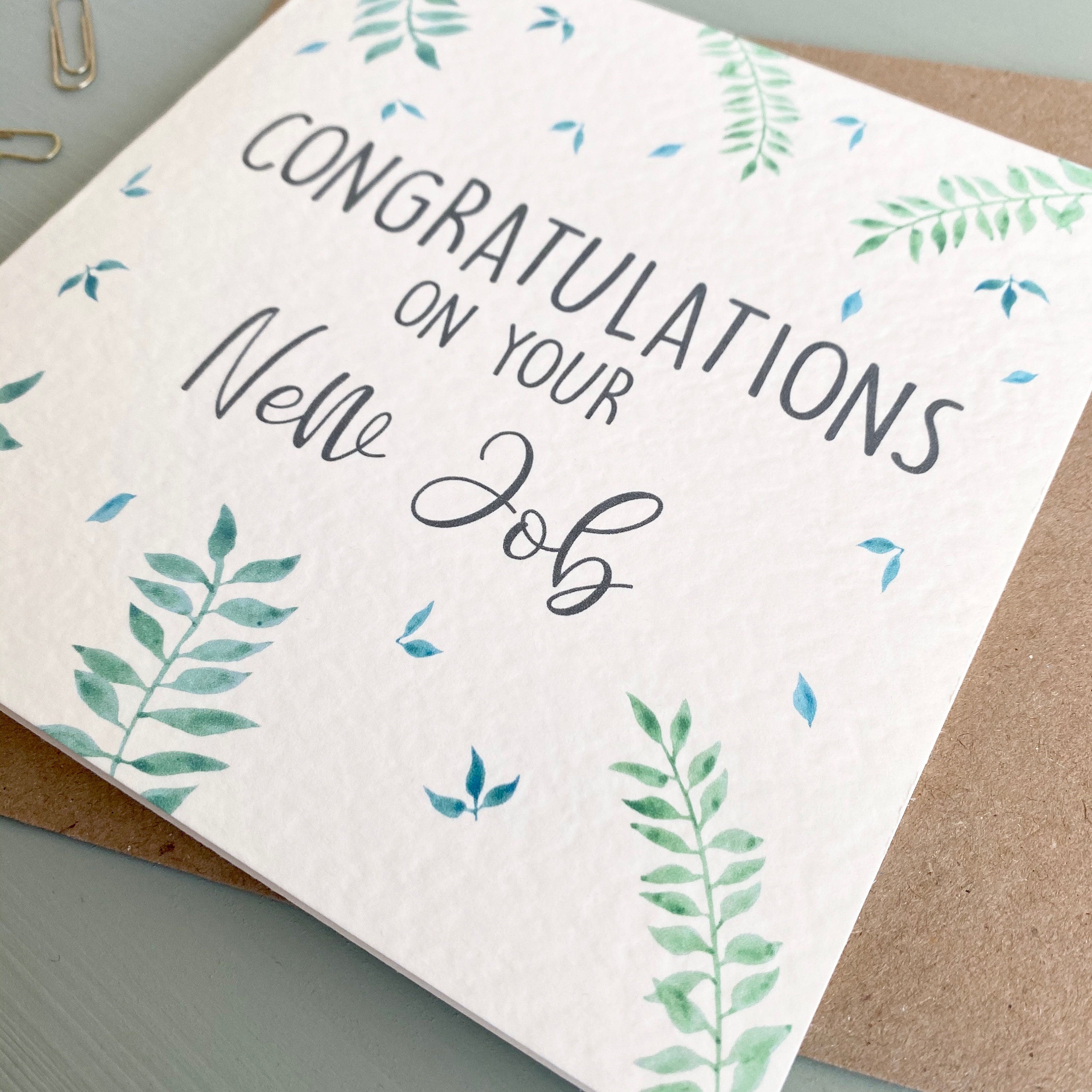 New Job Card Congratulations Card Handmade | Etsy