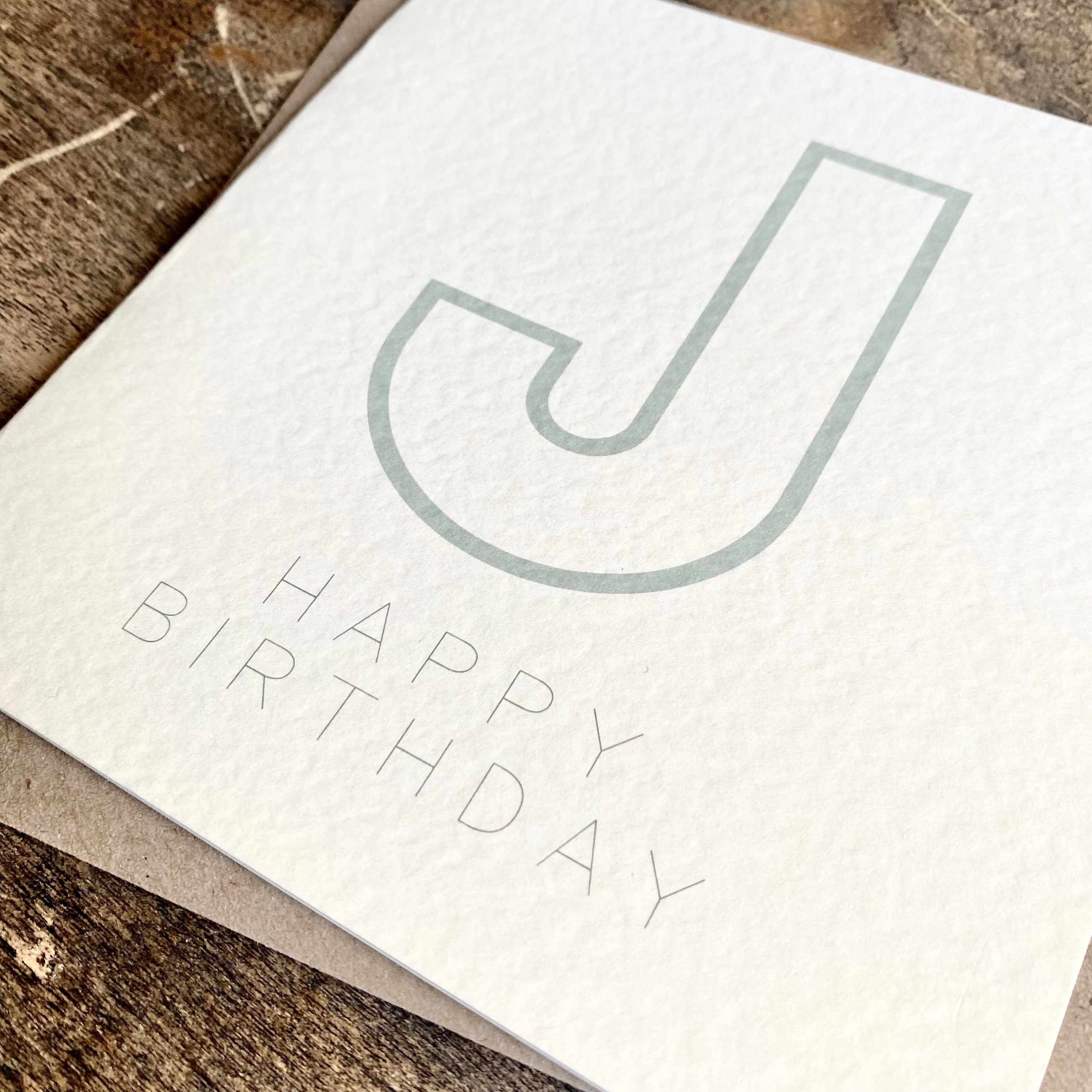 Personalised Alphabet Birthday Card Happy Birthday Green | Etsy