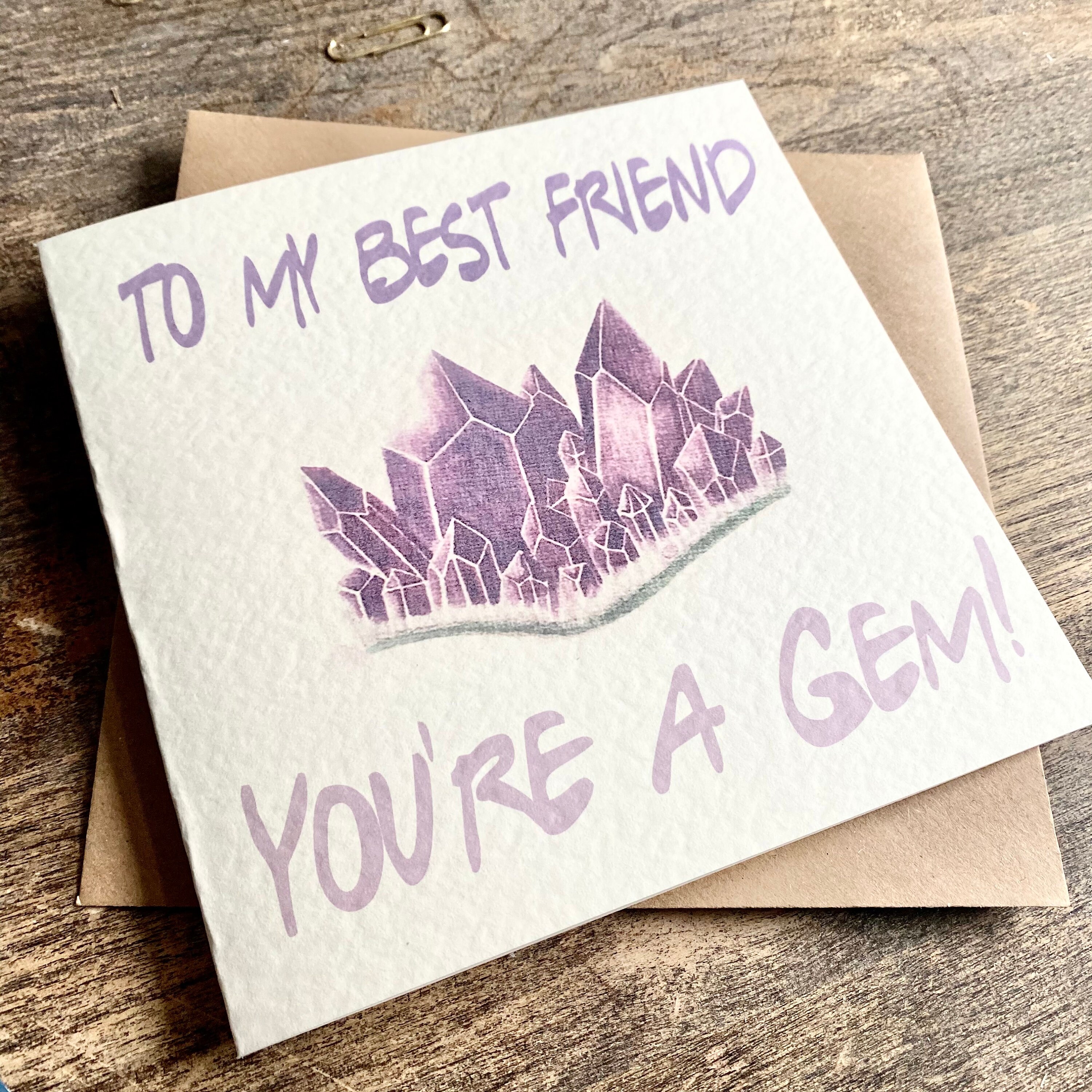 Best Friend Birthday Card Youre a Gem Happy Birthday Card | Etsy