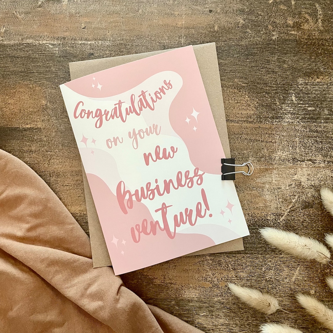 New Business Venture, Congratulations, New Business, New Job, Well Done ...