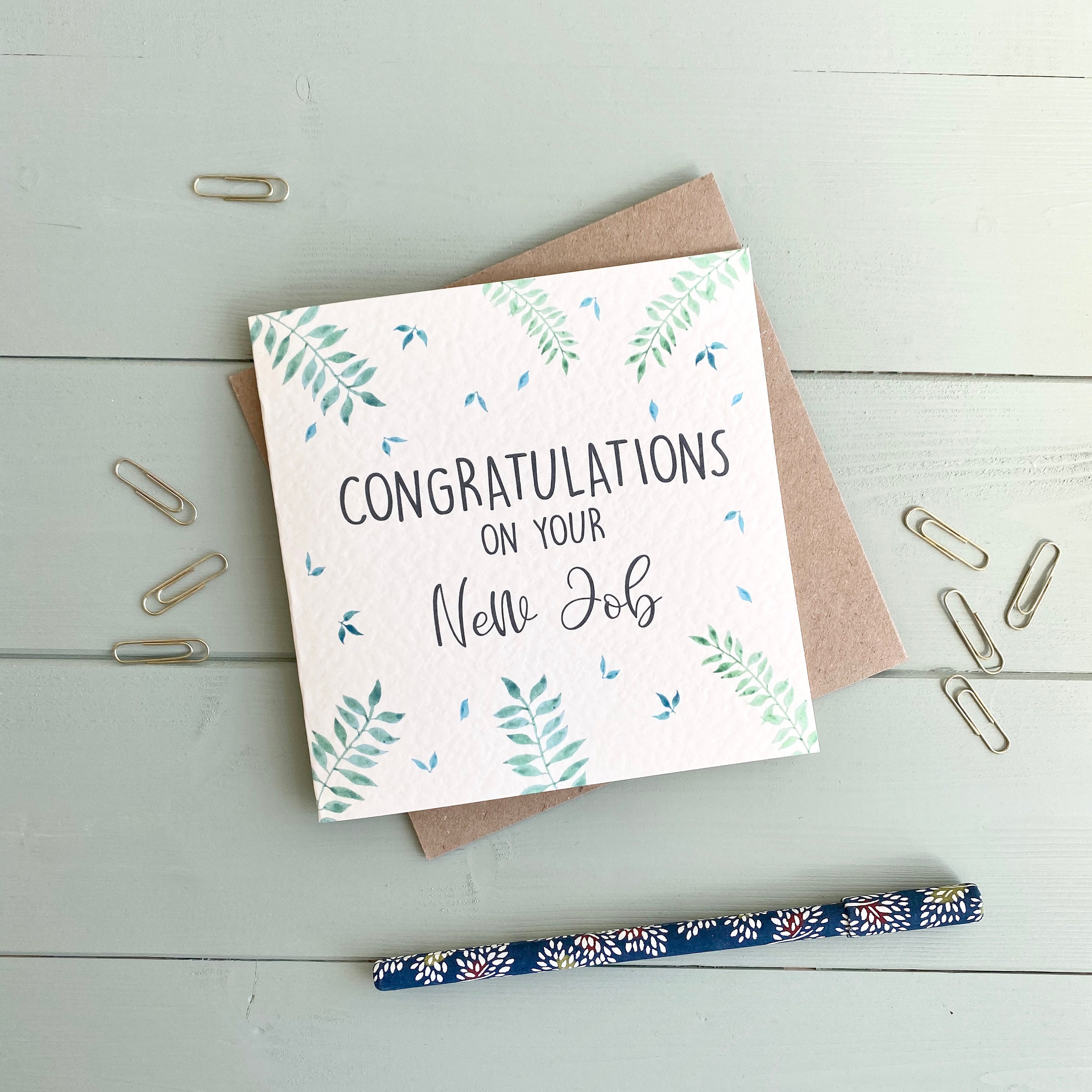 New Job Card Congratulations Card Handmade | Etsy