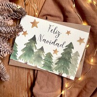 Personalized Spanish Christmas Card: Feliz Navidad Wreath - Etsy UK