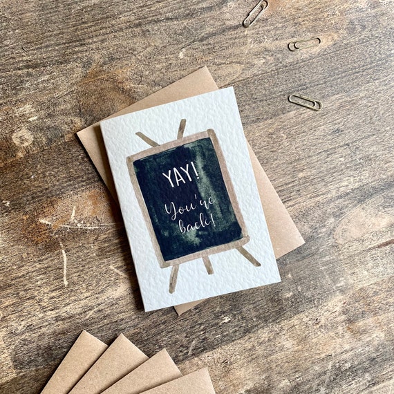 Welcome Back Card Back to Work You're Back You're | Etsy