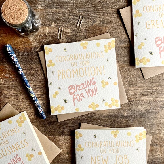Congratulations on Your Promotion Card Buzzing for You | Etsy