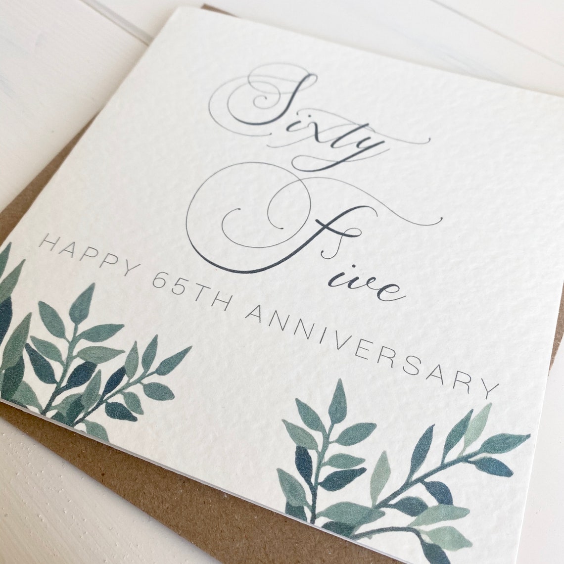 65th Blue Sapphire Anniversary Card 65th Wedding Anniversary | Etsy UK