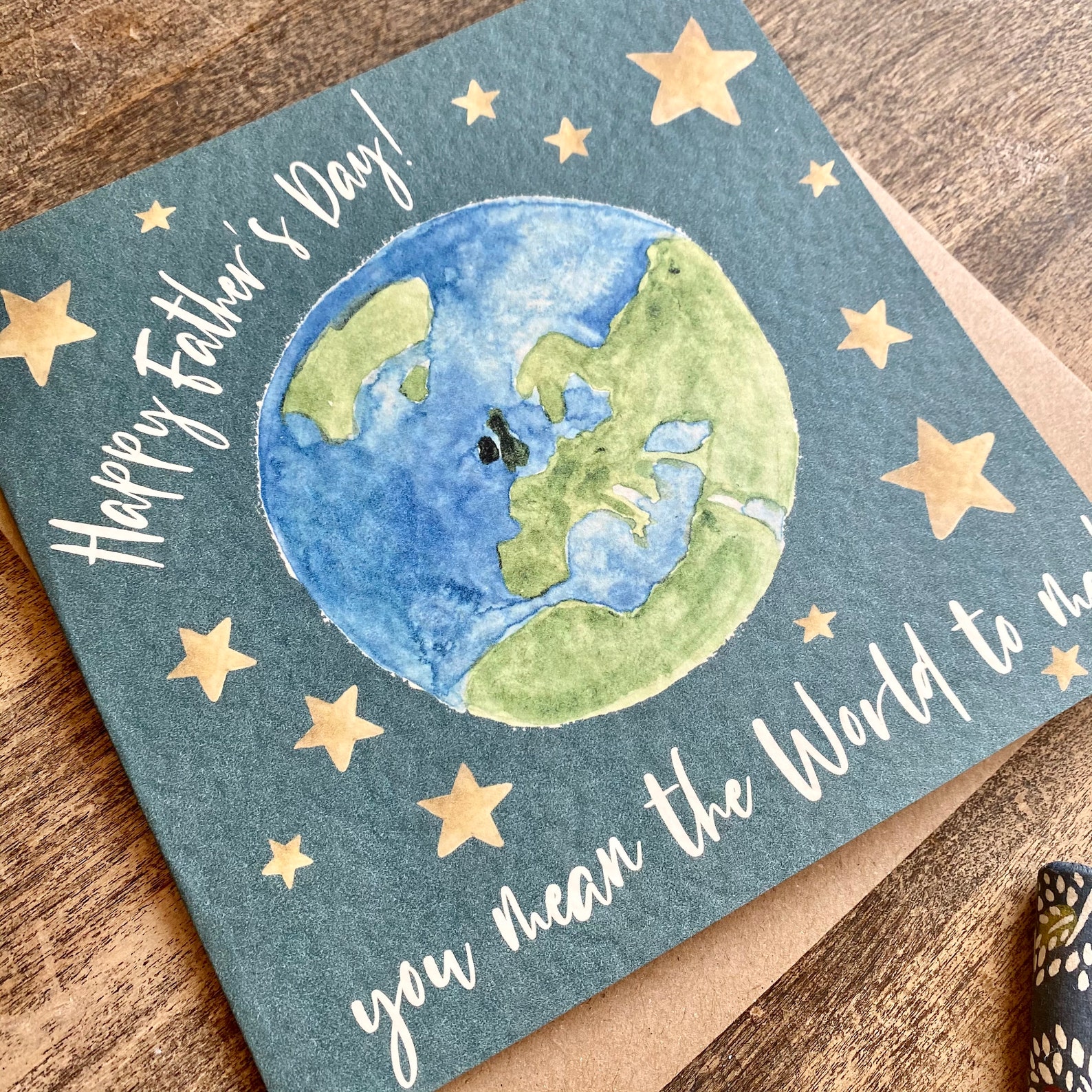 Father's Day Card You Mean the World to Me Stepfather | Etsy