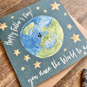 Father's Day Card, You Mean the World to Me, Stepfather, Grandfather ...