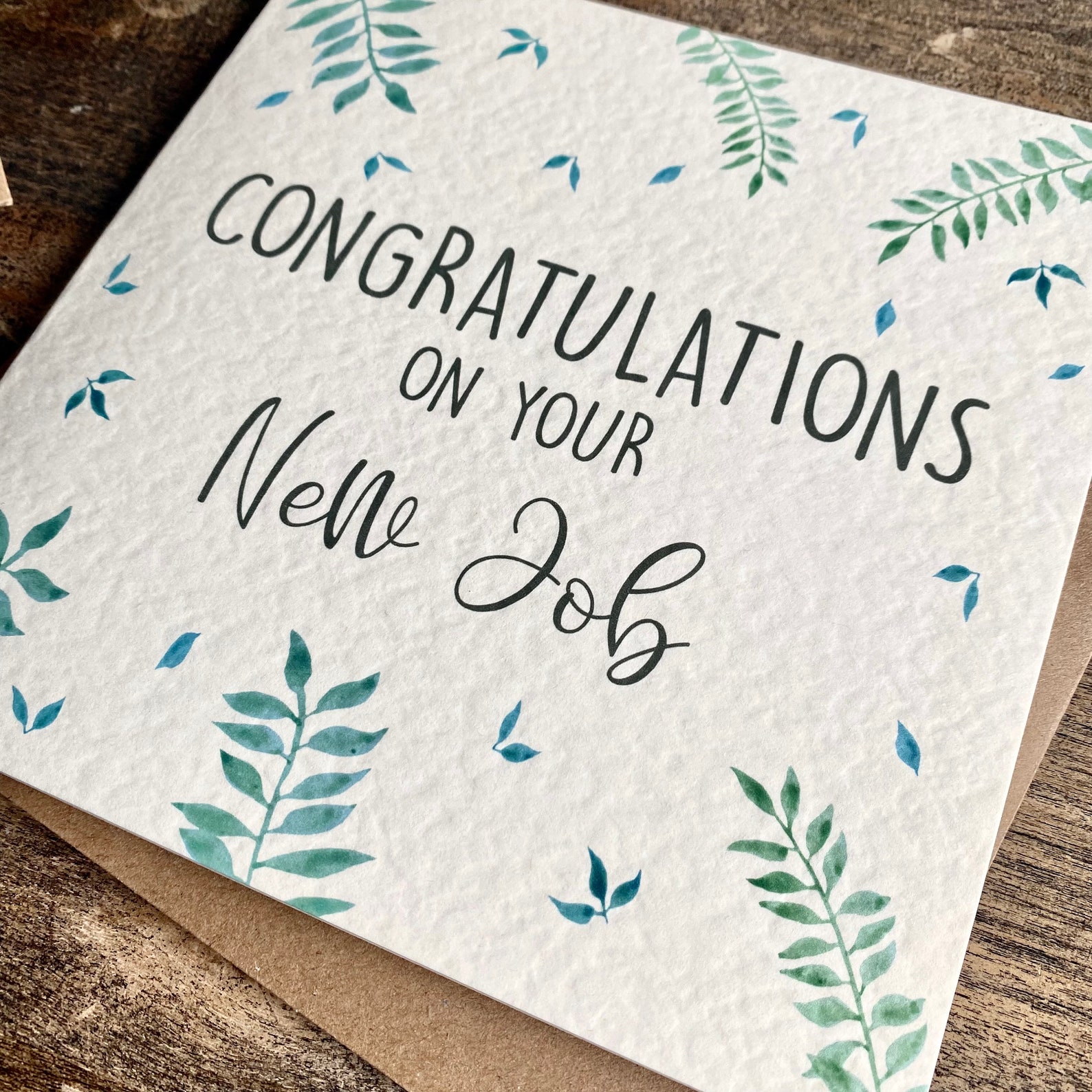 New Job Card Congratulations Card Handmade | Etsy UK