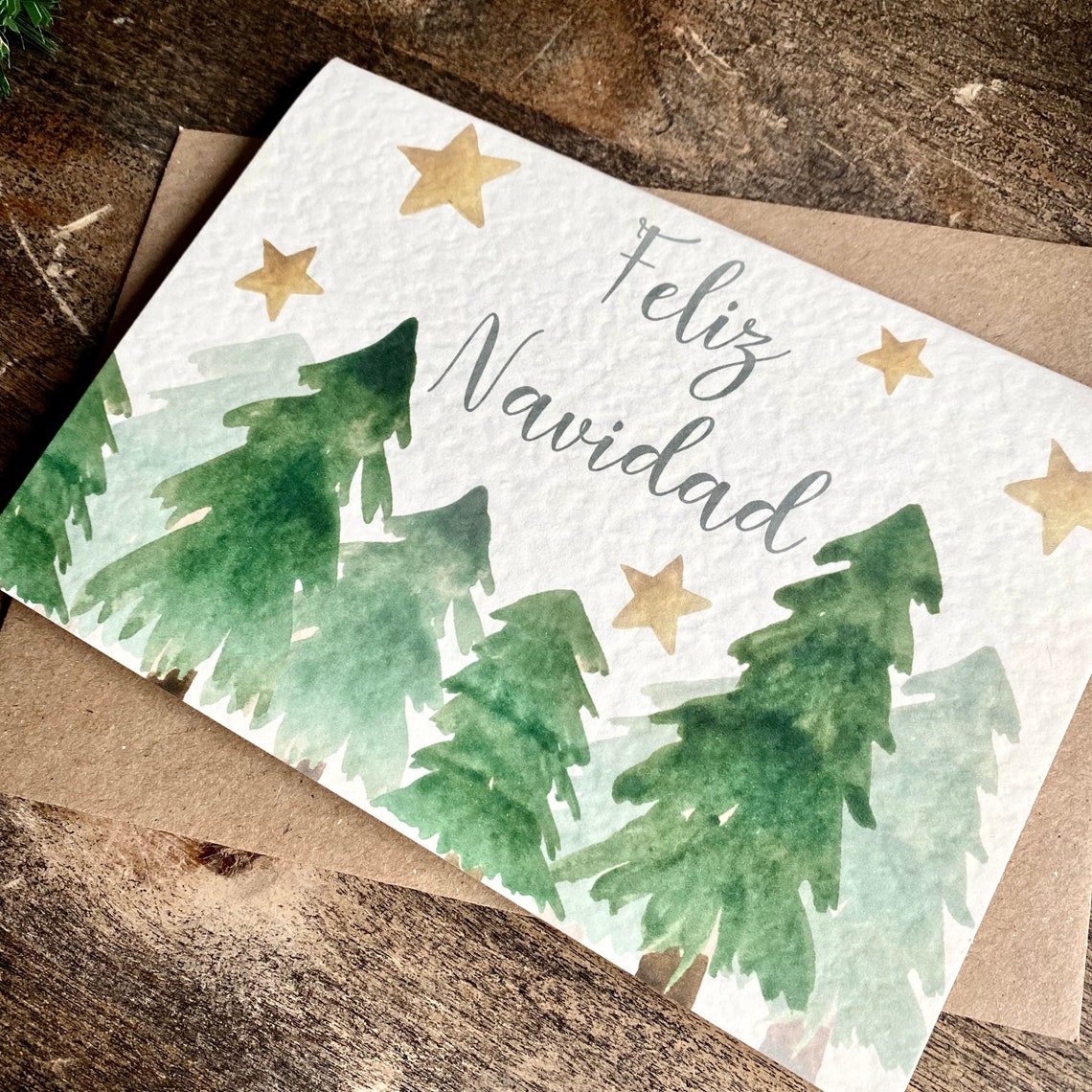 Spanish Christmas Card Feliz Navidad Tarjeta De Navidad En - Etsy UK
