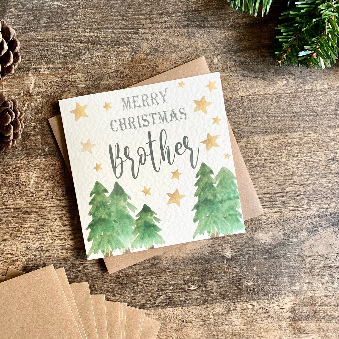 Brother Christmas Card Granny & Grandpa Mum and Dad Sister - Etsy UK