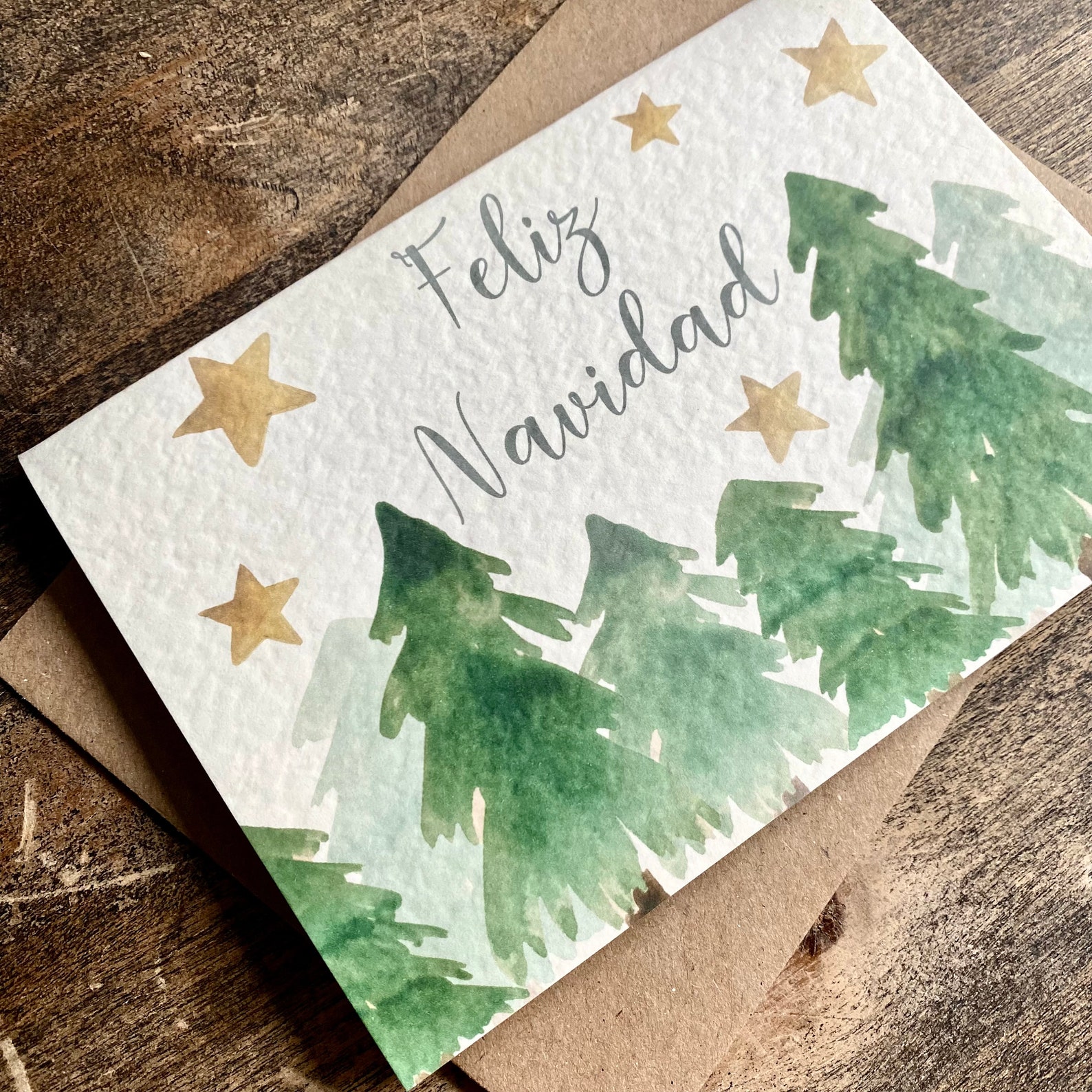 Spanish Christmas Card Feliz Navidad Tarjeta De Navidad En - Etsy UK