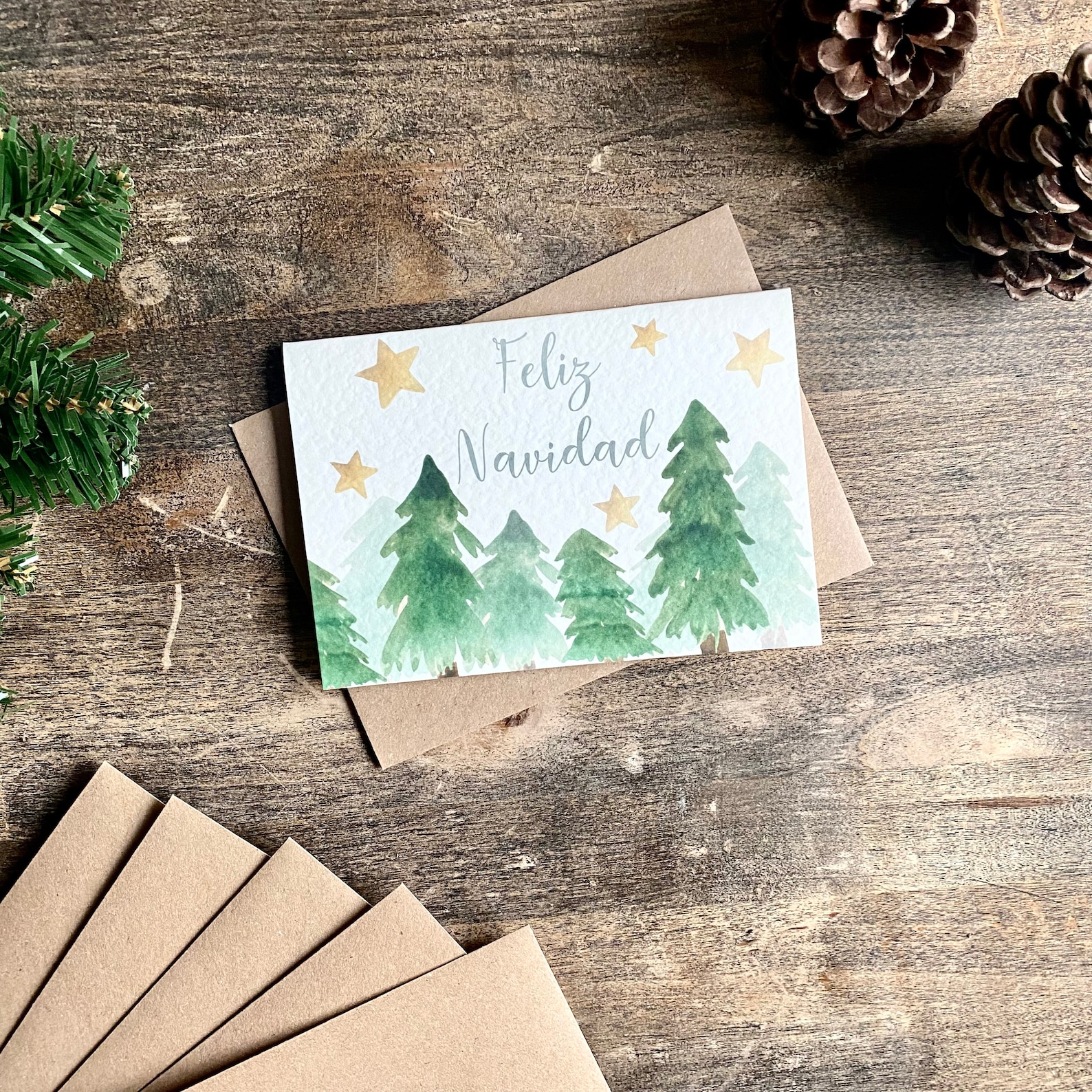 Spanish Christmas Card Feliz Navidad Tarjeta De Navidad En - Etsy UK