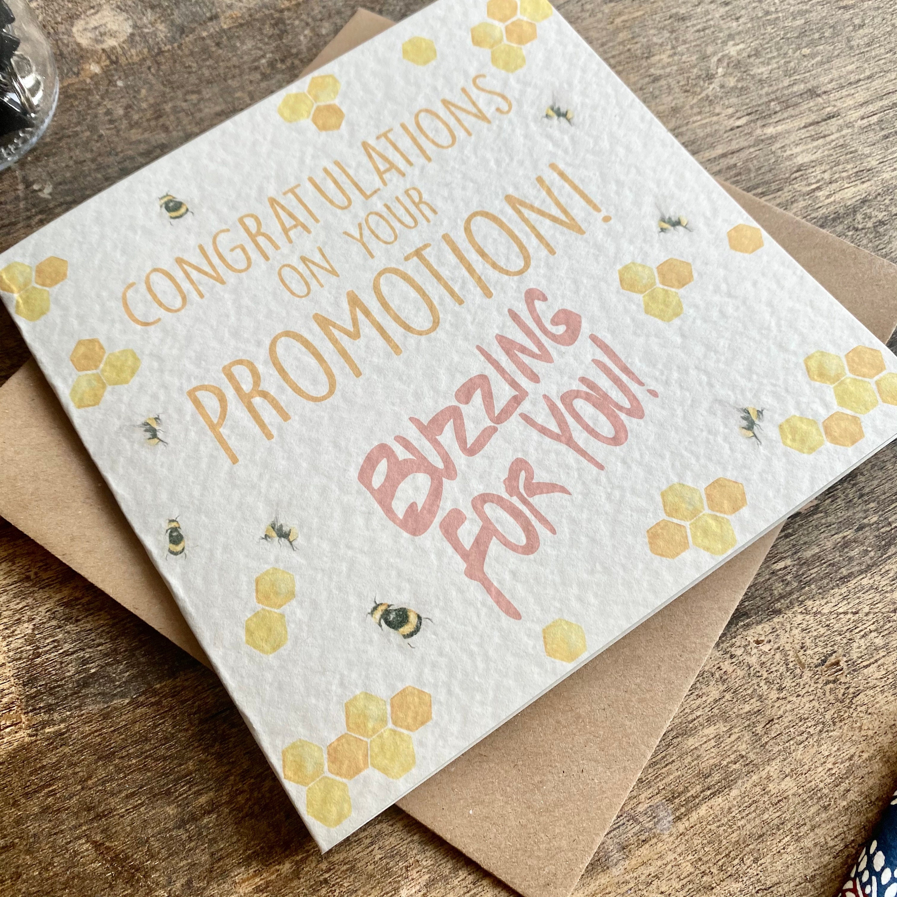 Congratulations on Your Promotion Card Buzzing for You - Etsy UK