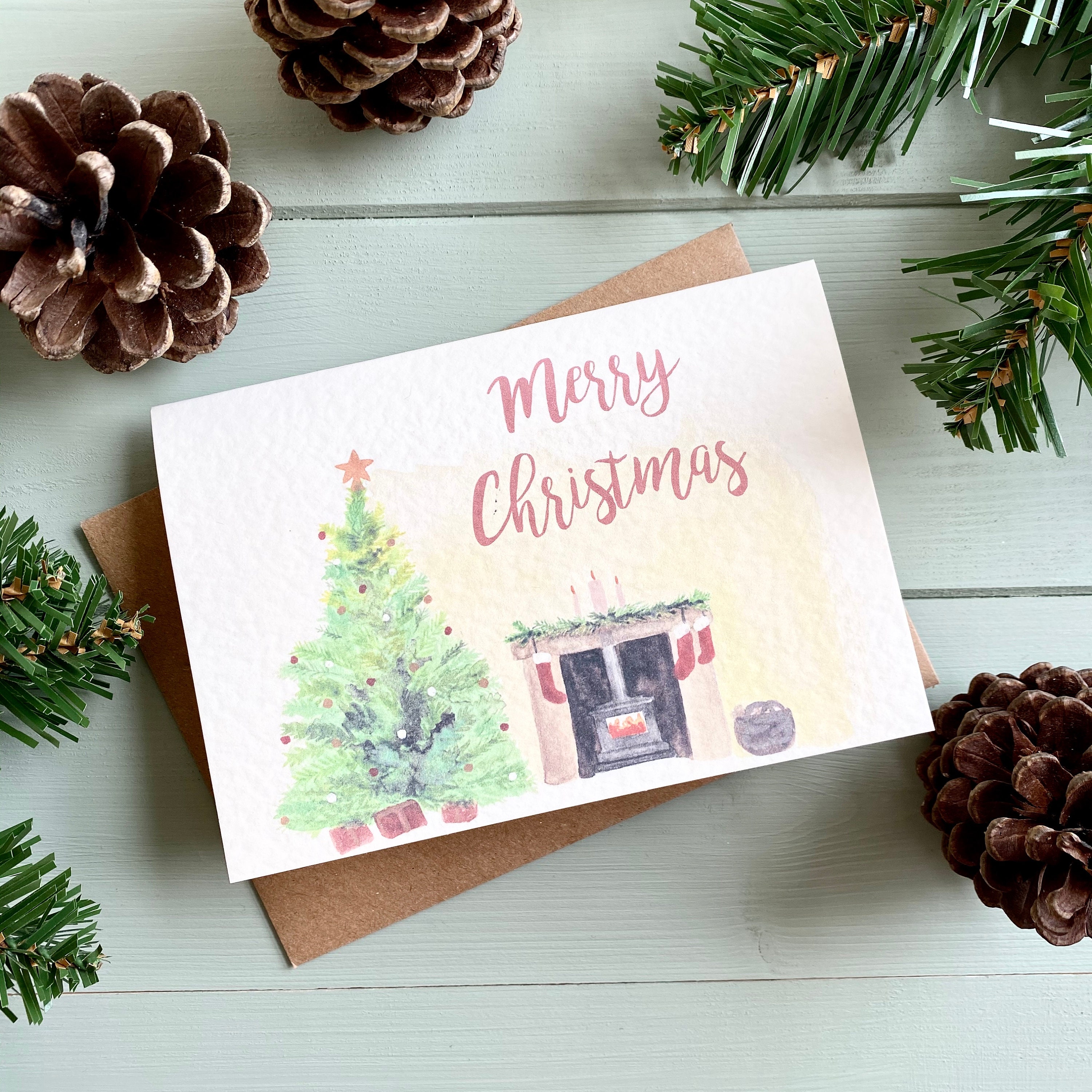 Christmas Card Pack Pack of 5 Individual Designs Handmade | Etsy