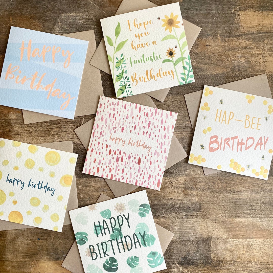 Birthday Card Multipack Birthday Card Bundle Pack of - Etsy