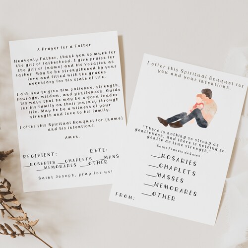 Mother Spiritual Bouquet Card - Etsy