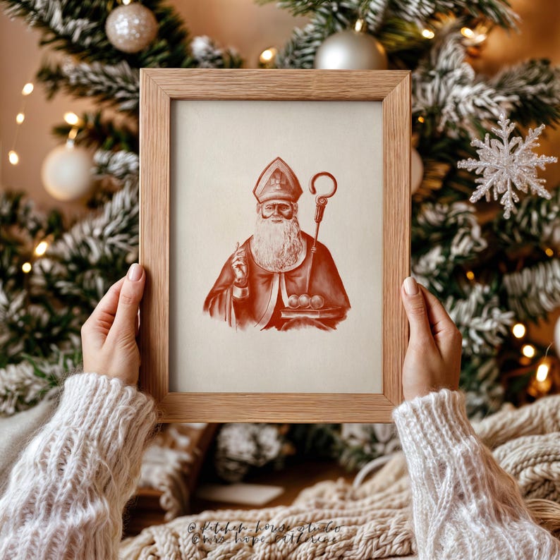 Saint Nicholas Printable Artwork | Digital Download | 8x10 and 5x7 ...