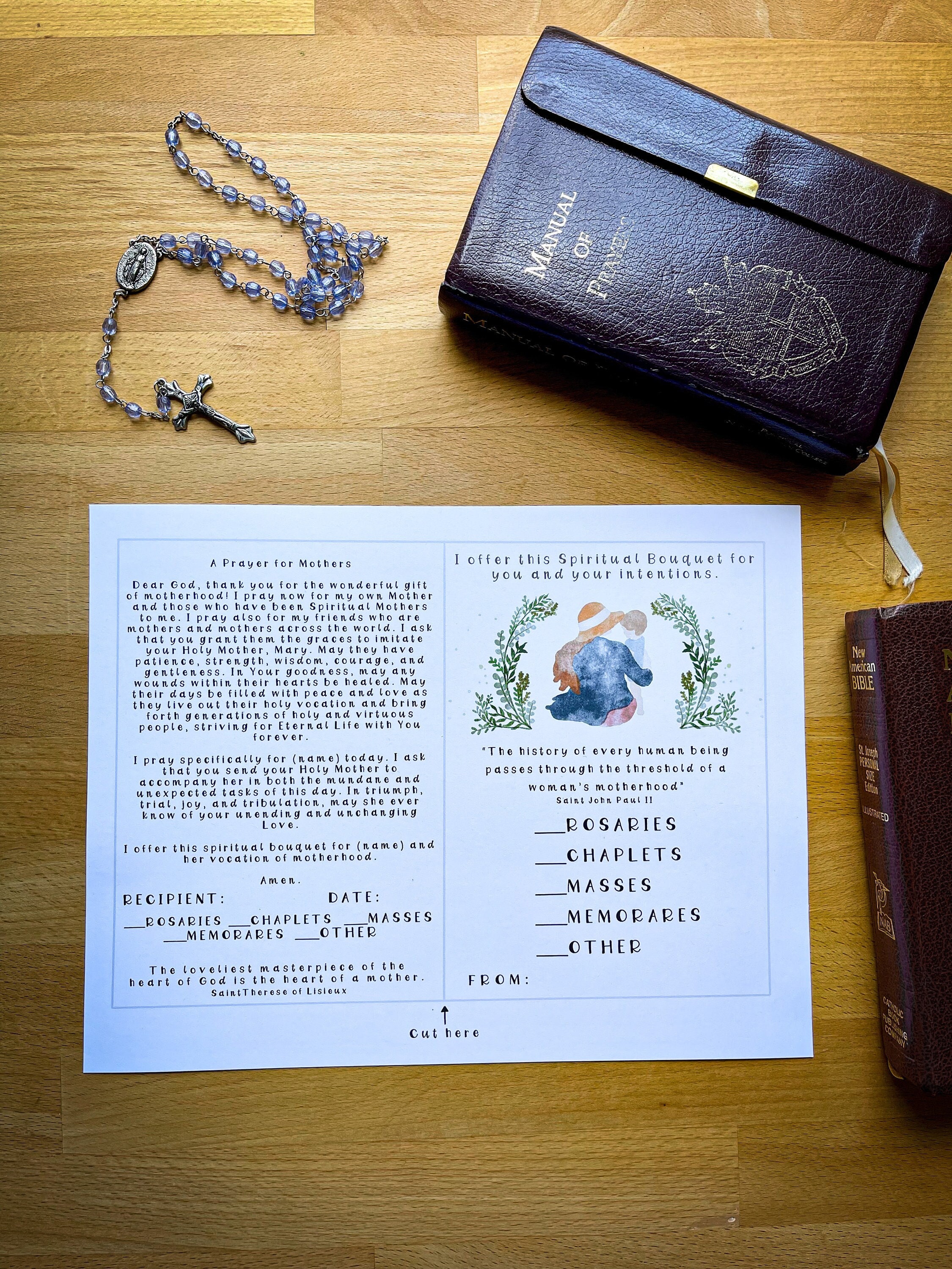 Mother Spiritual Bouquet Card - Etsy