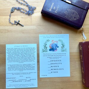 Mother Spiritual Bouquet Card - Etsy