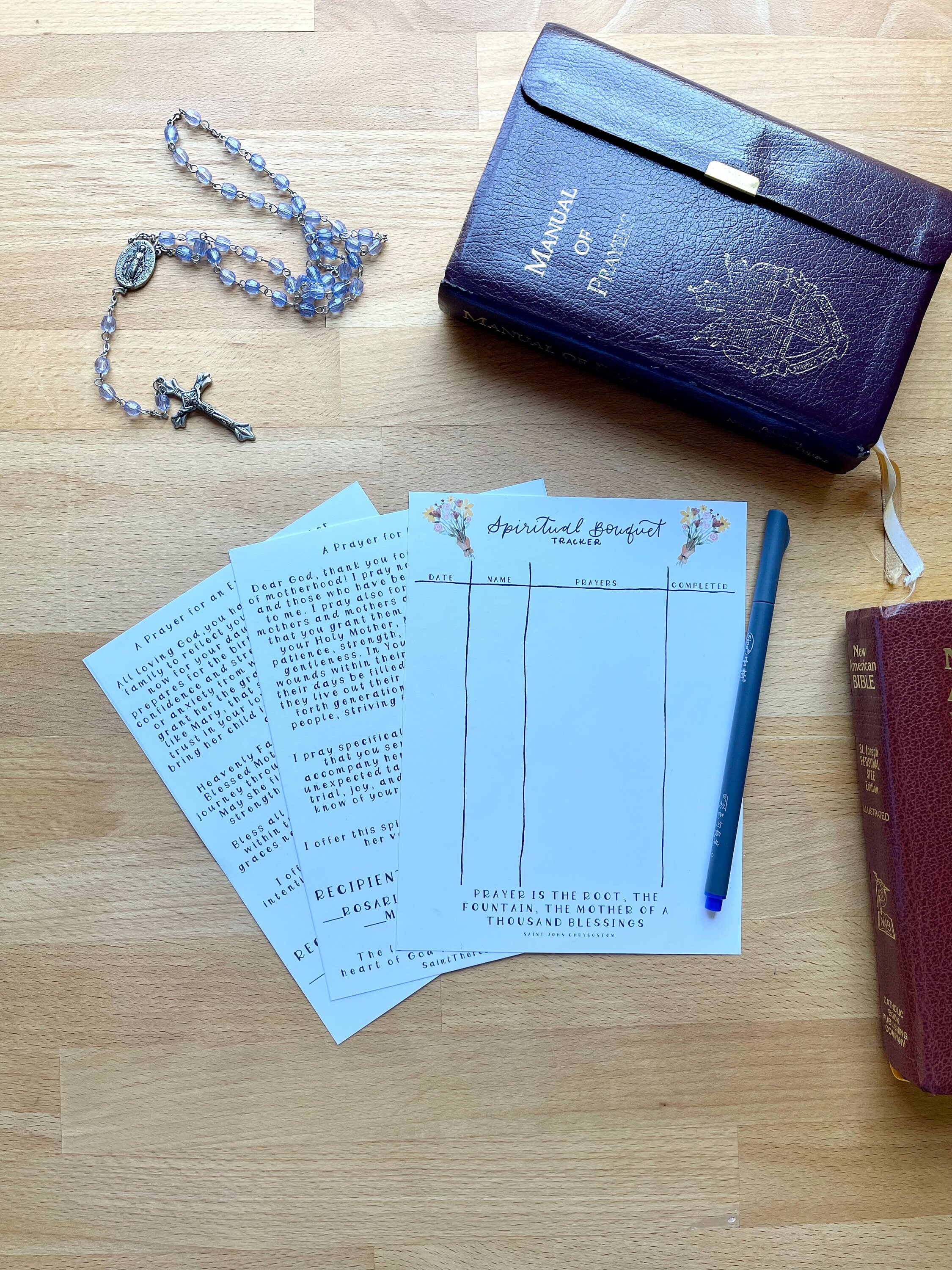 Mother Spiritual Bouquet Card - Etsy