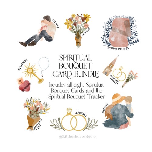 Spiritual Bouquet Card Bundle - Etsy