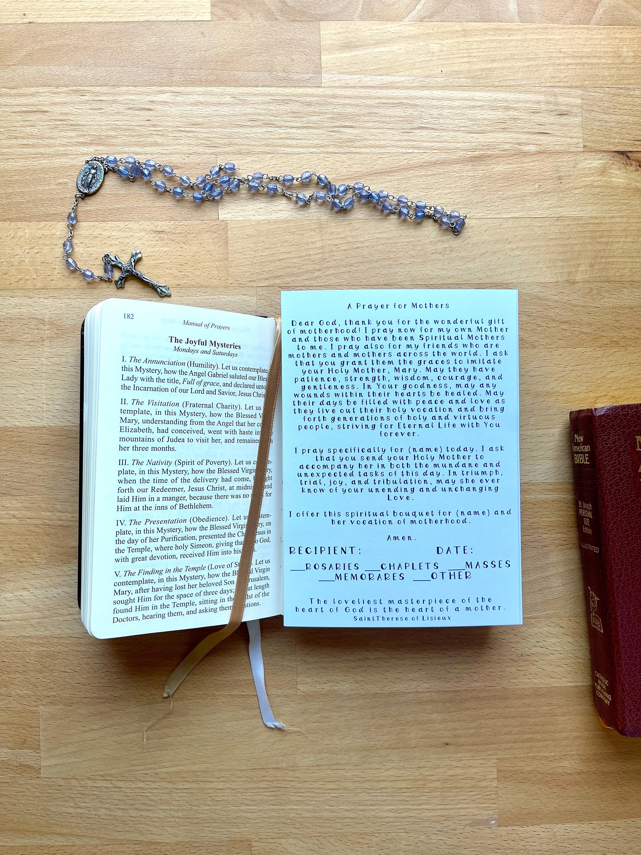 Mother Spiritual Bouquet Card - Etsy