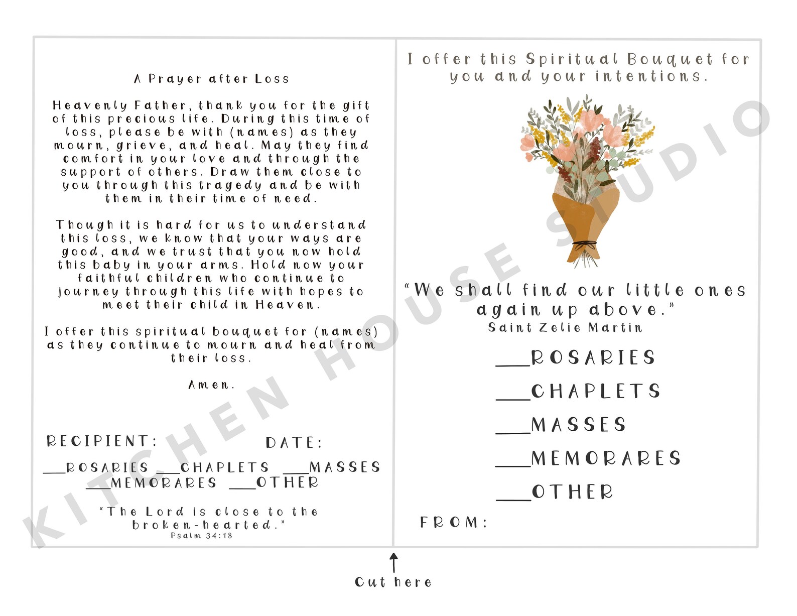 Spiritual Bouquet Card Bundle | Etsy