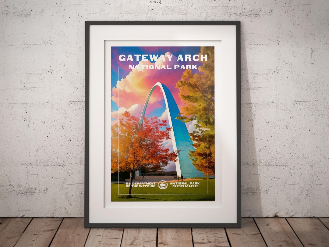 Gateway Arch National Park Poster | Scenic Wall Art Print | Iconic ...