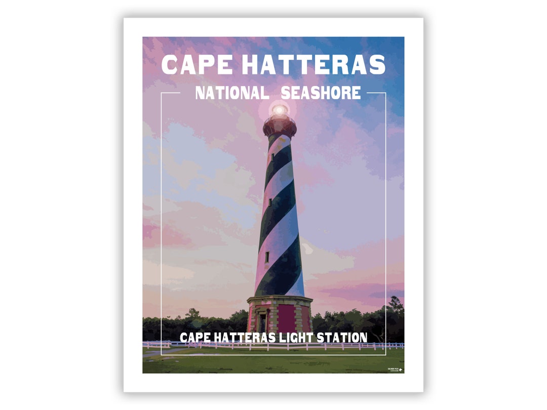Cape Hatteras National Park Poster Vintage Travel Poster Nature Wall ...