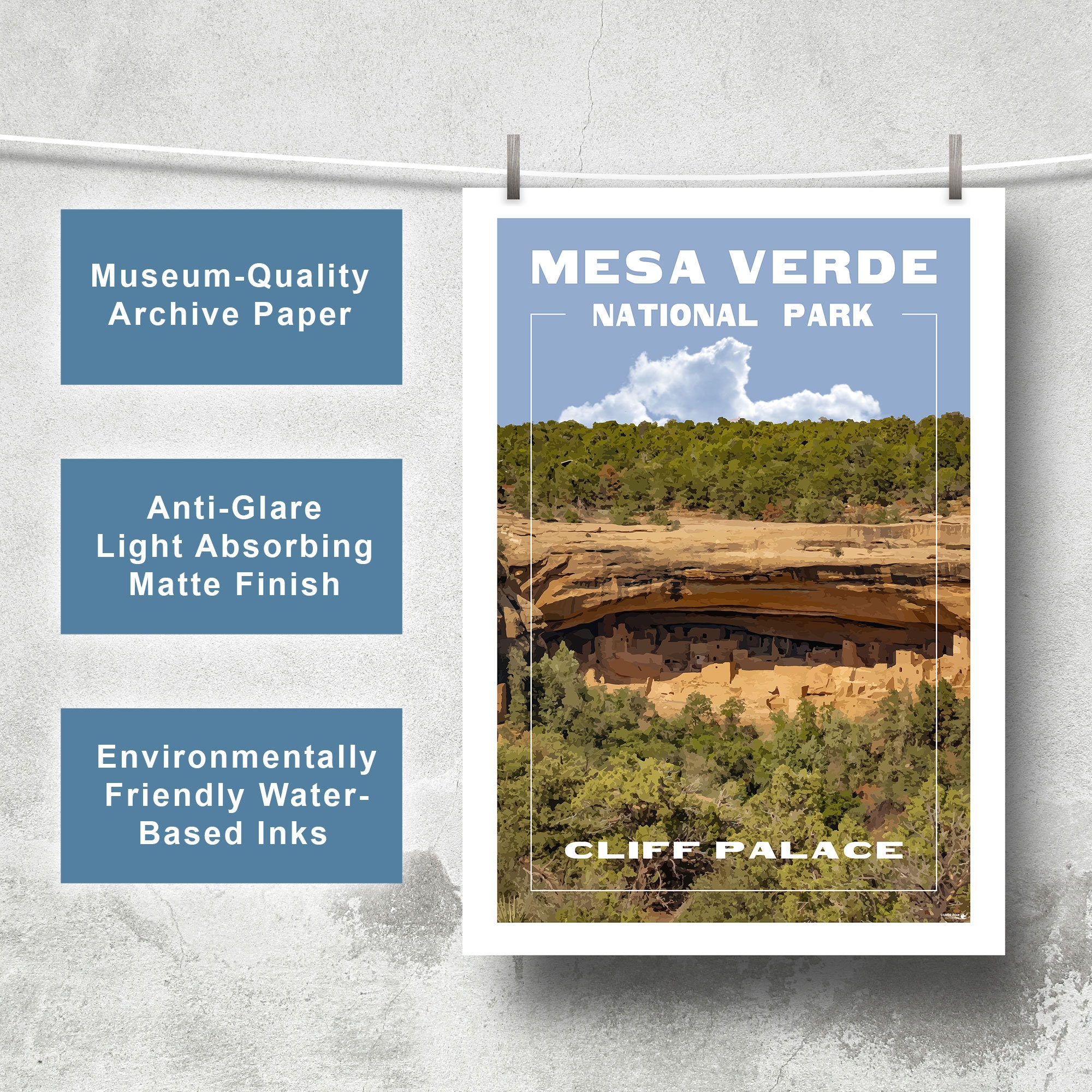 Mesa Verde National Park Poster Vintage Travel Poster Nature Wall Decor ...