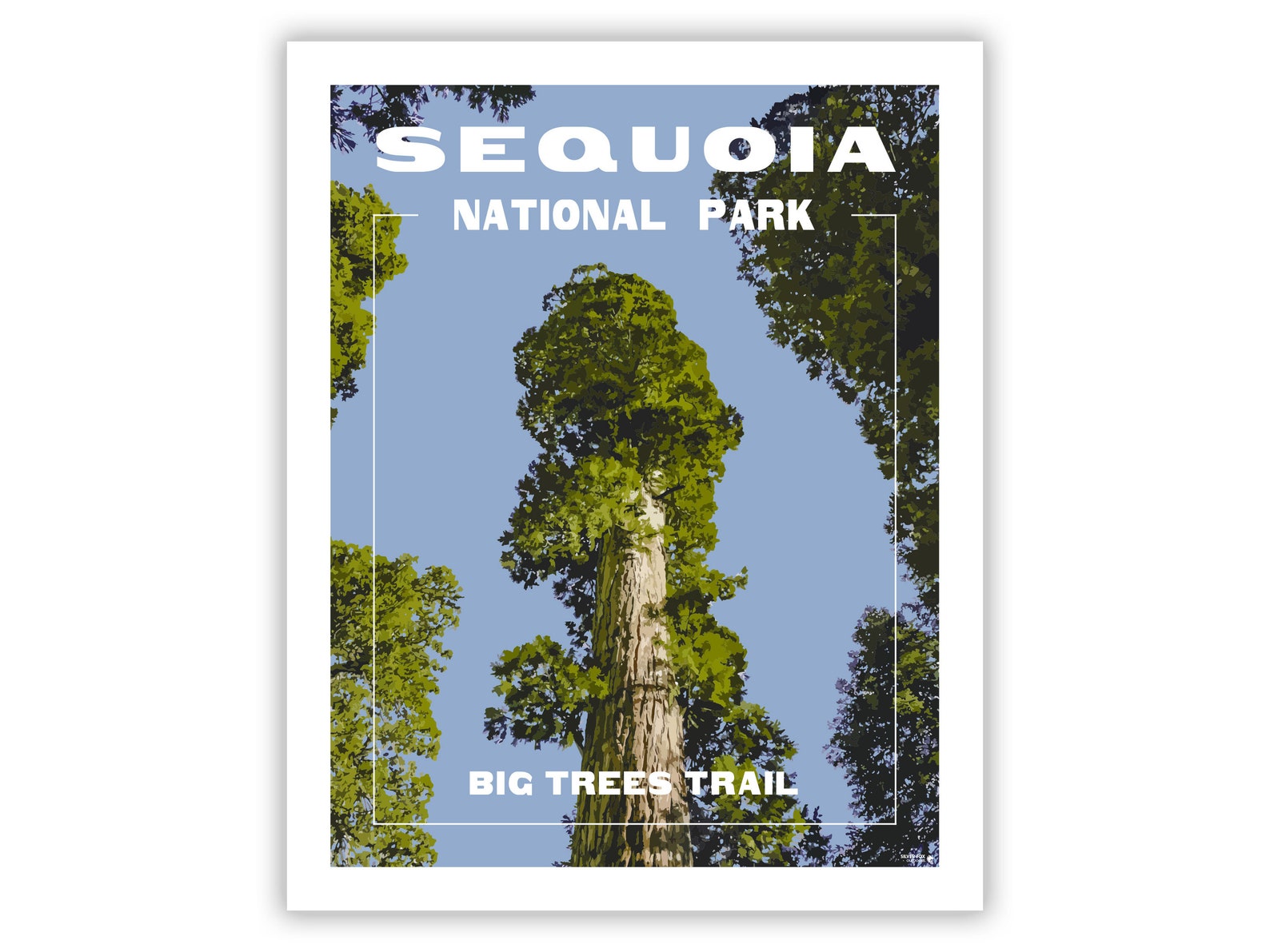 Sequoia National Park Poster Vintage Travel Poster Nature Wall Decor ...