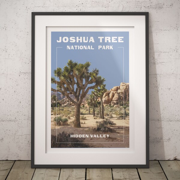Joshua Tree National Park Travel Poster - Etsy