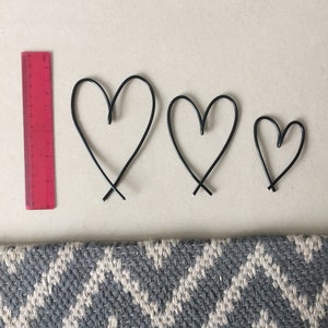 Trio of Wire Hearts, Wire Heart Decoration - Etsy