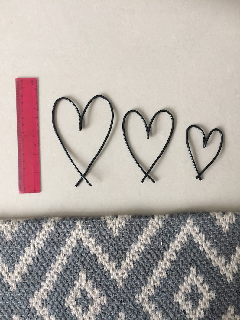 Trio of Wire Hearts Wire Heart Decoration - Etsy