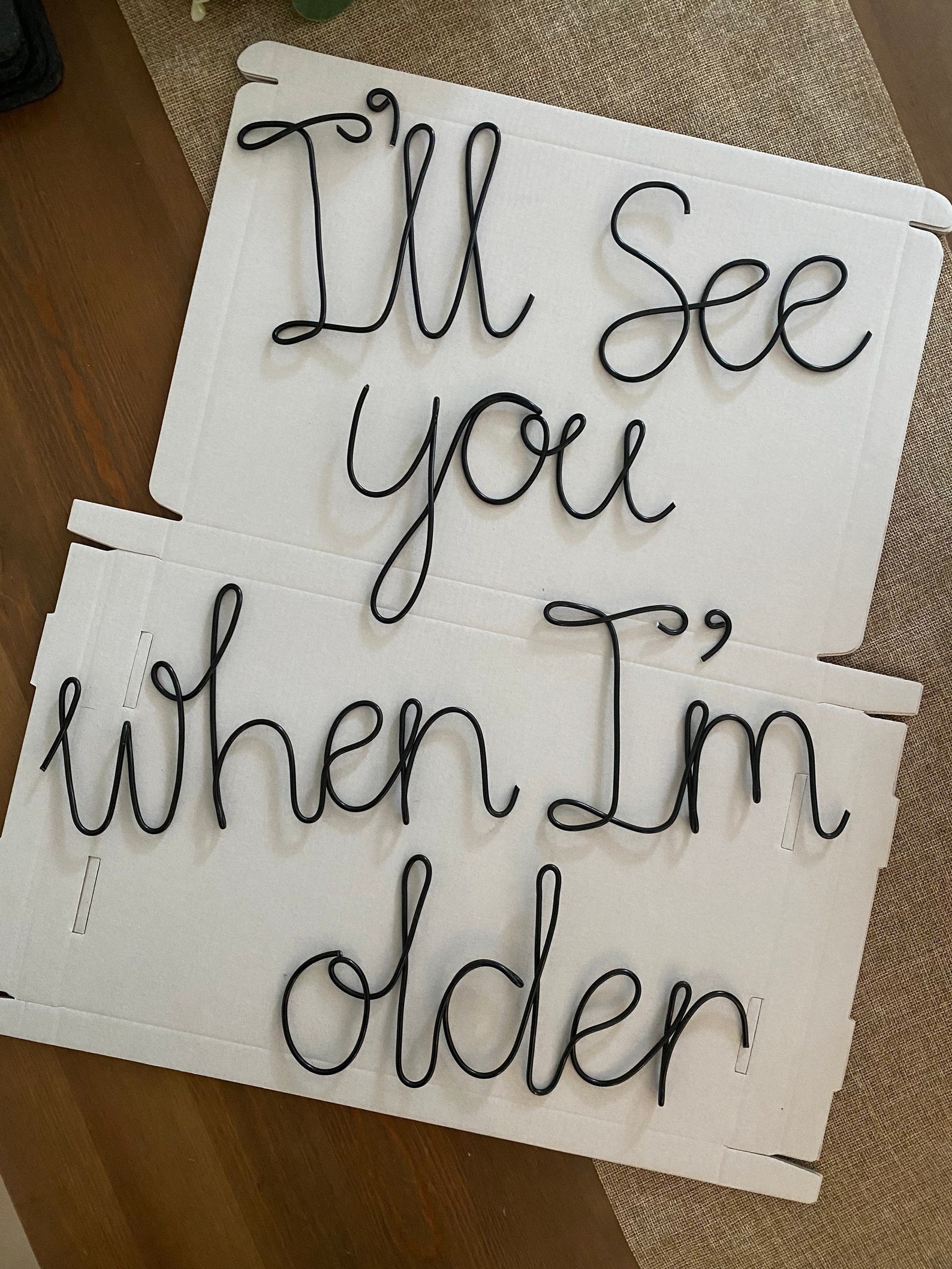 Wire Family Name Sign Family Name Wall Artwire Typography - Etsy UK