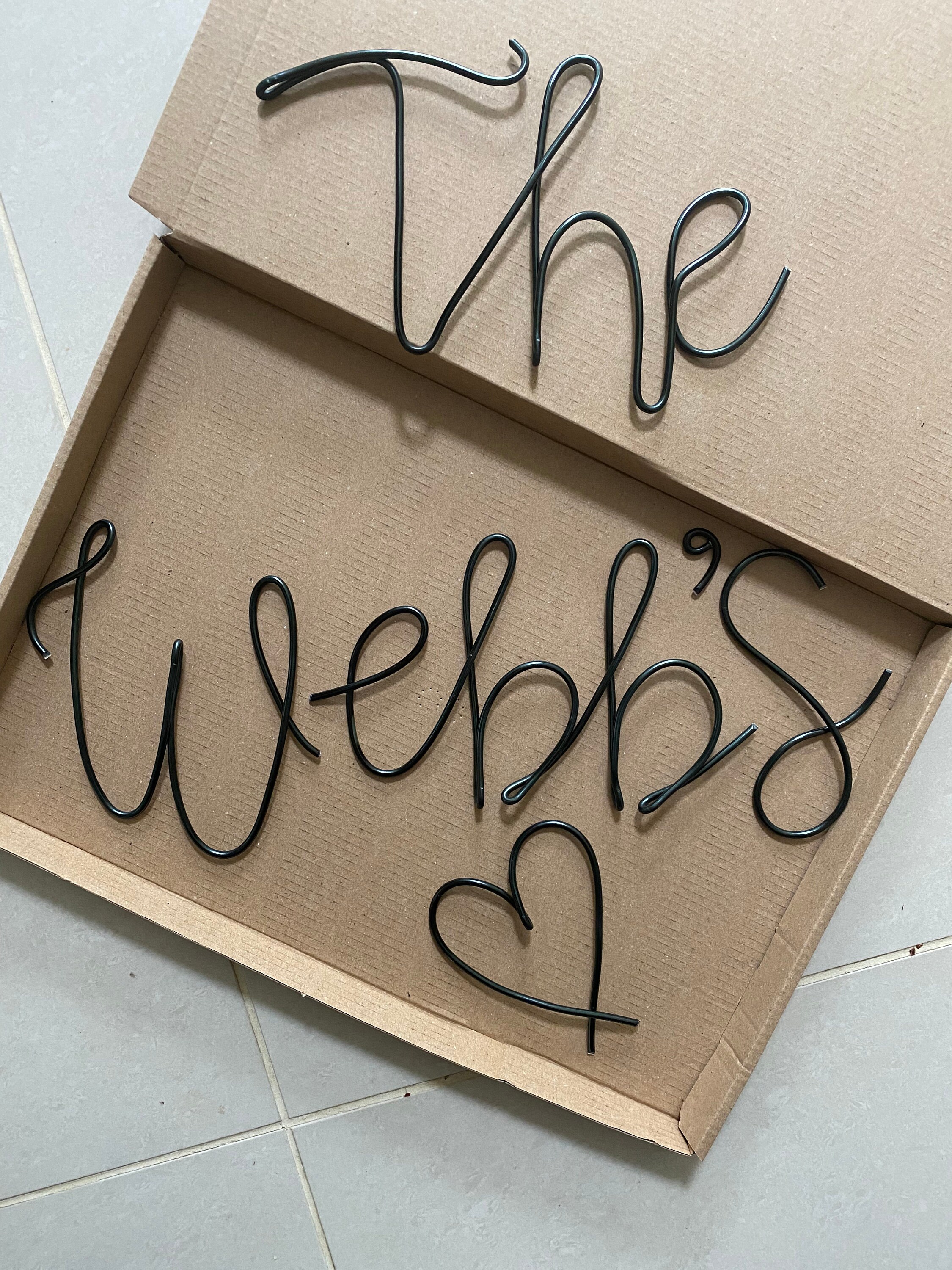 NEW Wire Family Name Sign Family Name Wall Art Wire Art - Etsy UK